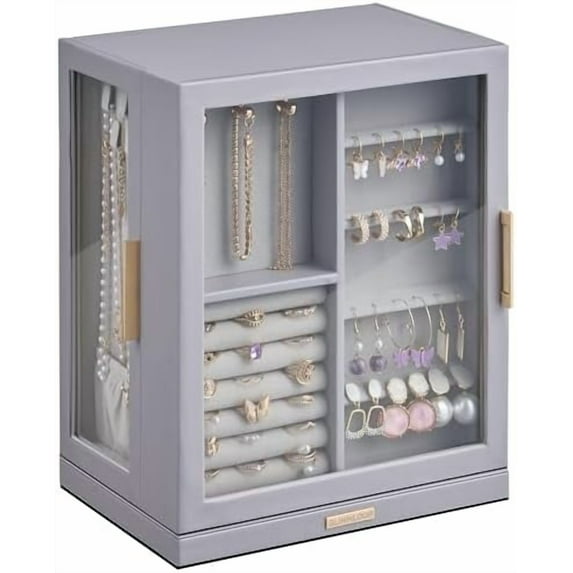 360° Rotating Jewelry Box with 5 Drawers, Spacious Vertical Jewelry ...