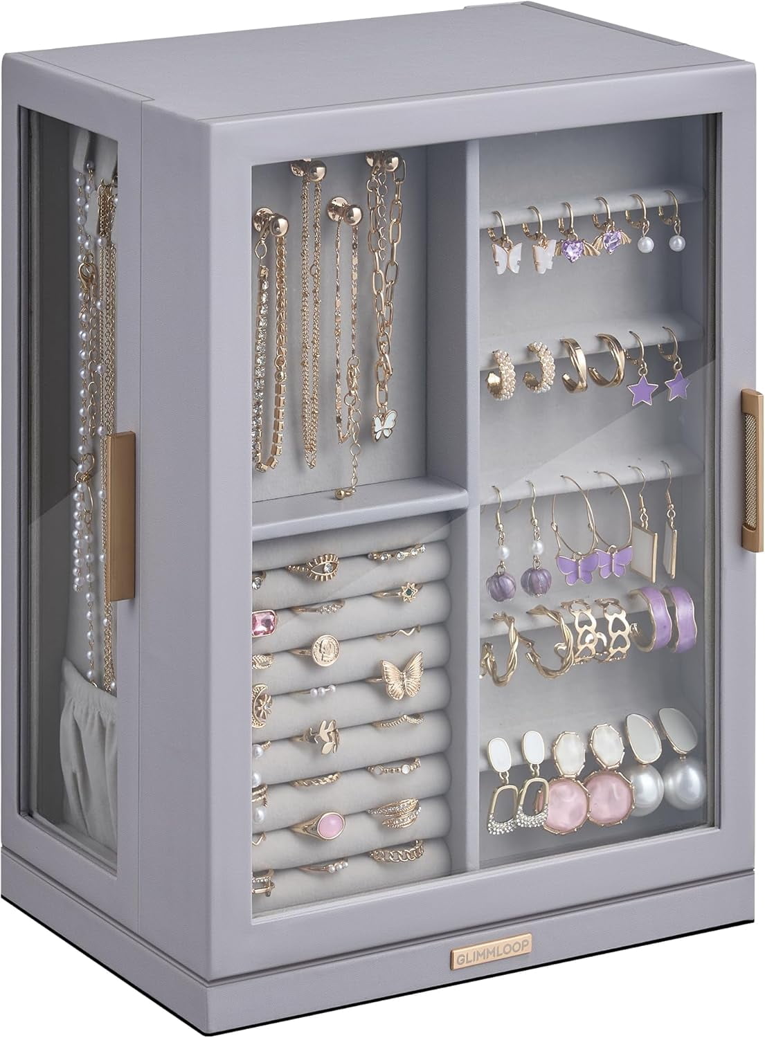360° Rotating Jewelry Box with 7 Drawers, Spacious Vertical Jewelry ...