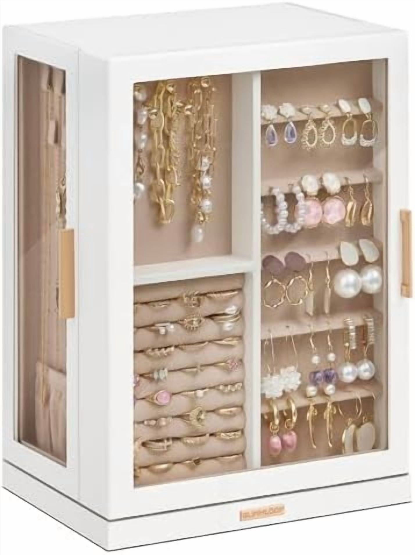 360° Rotating Jewelry Box with 7 Drawers, Spacious Vertical Jewelry ...