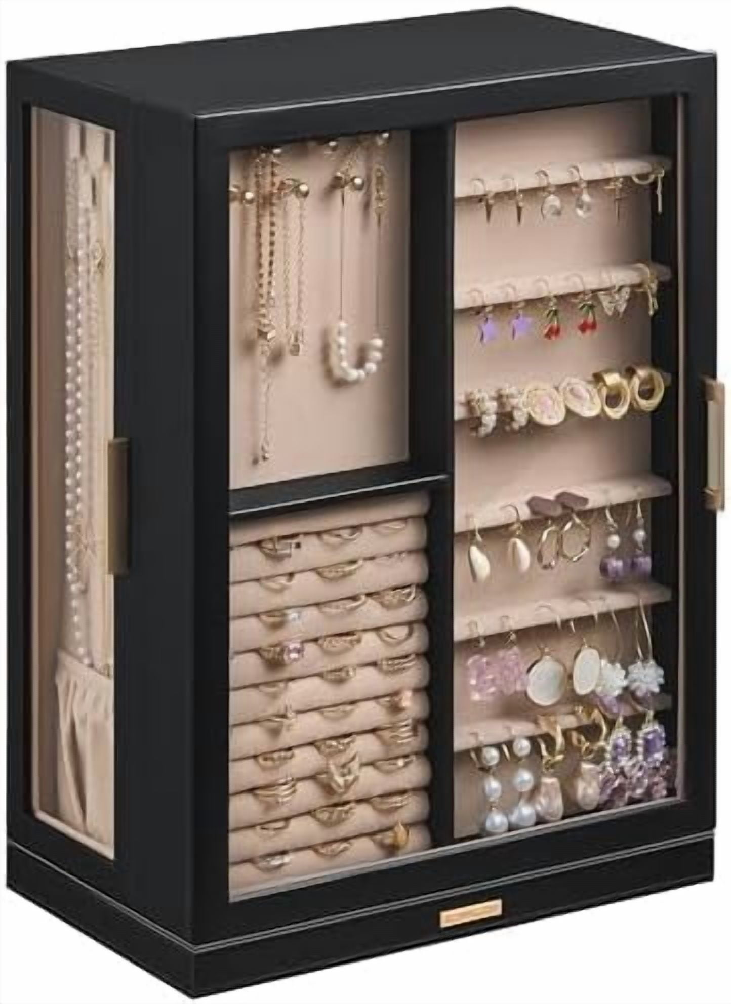 360° Rotating Jewelry Box with 9 Drawers, Spacious Vertical Jewelry ...