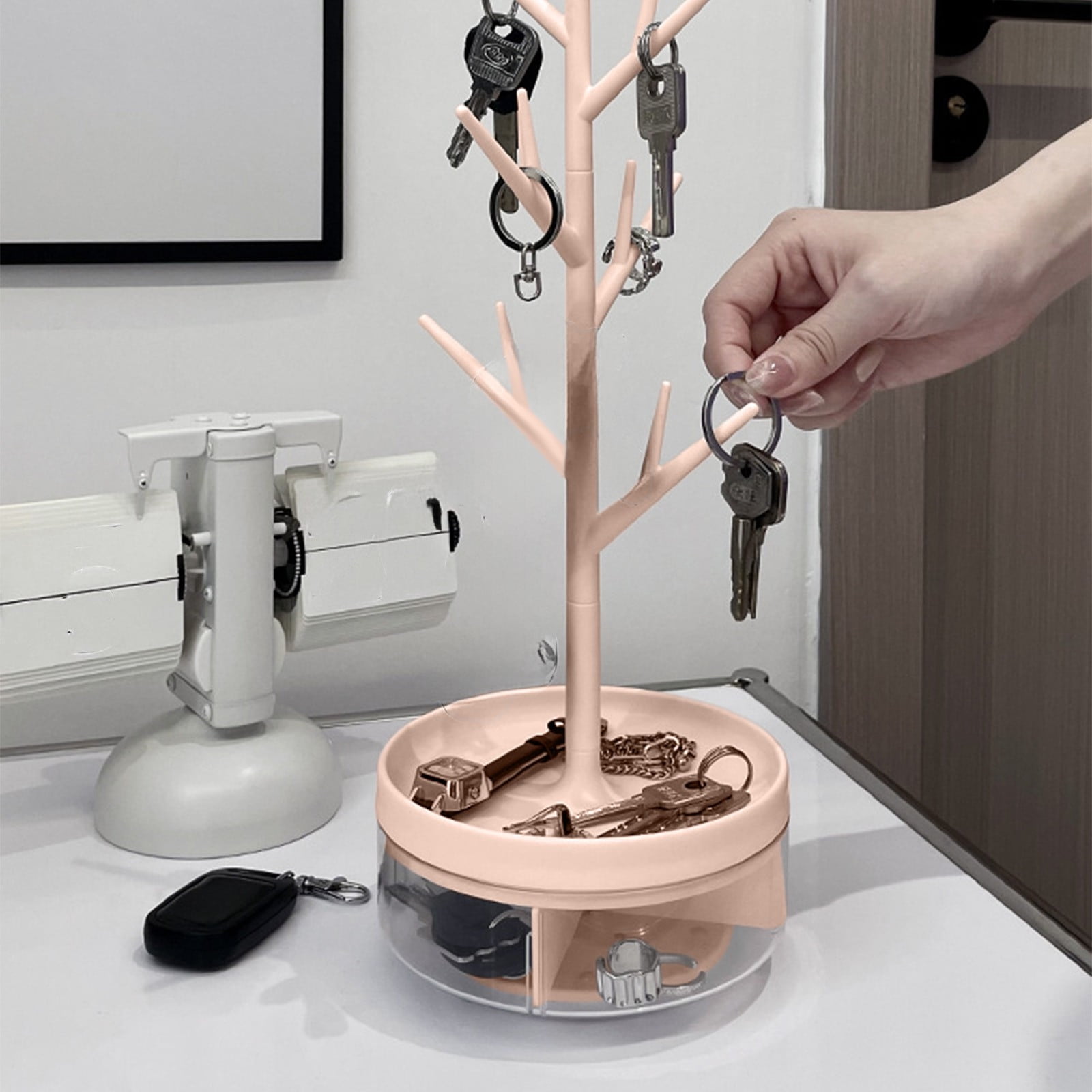 360° Rotating Jewelry Organizer Display Stand - Plastic Jewelry Holder ...