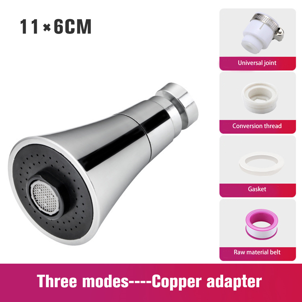 360掳 Rotating Kitchen Faucet Aerator Bubbler 3 Modes Bathroom Anti ...