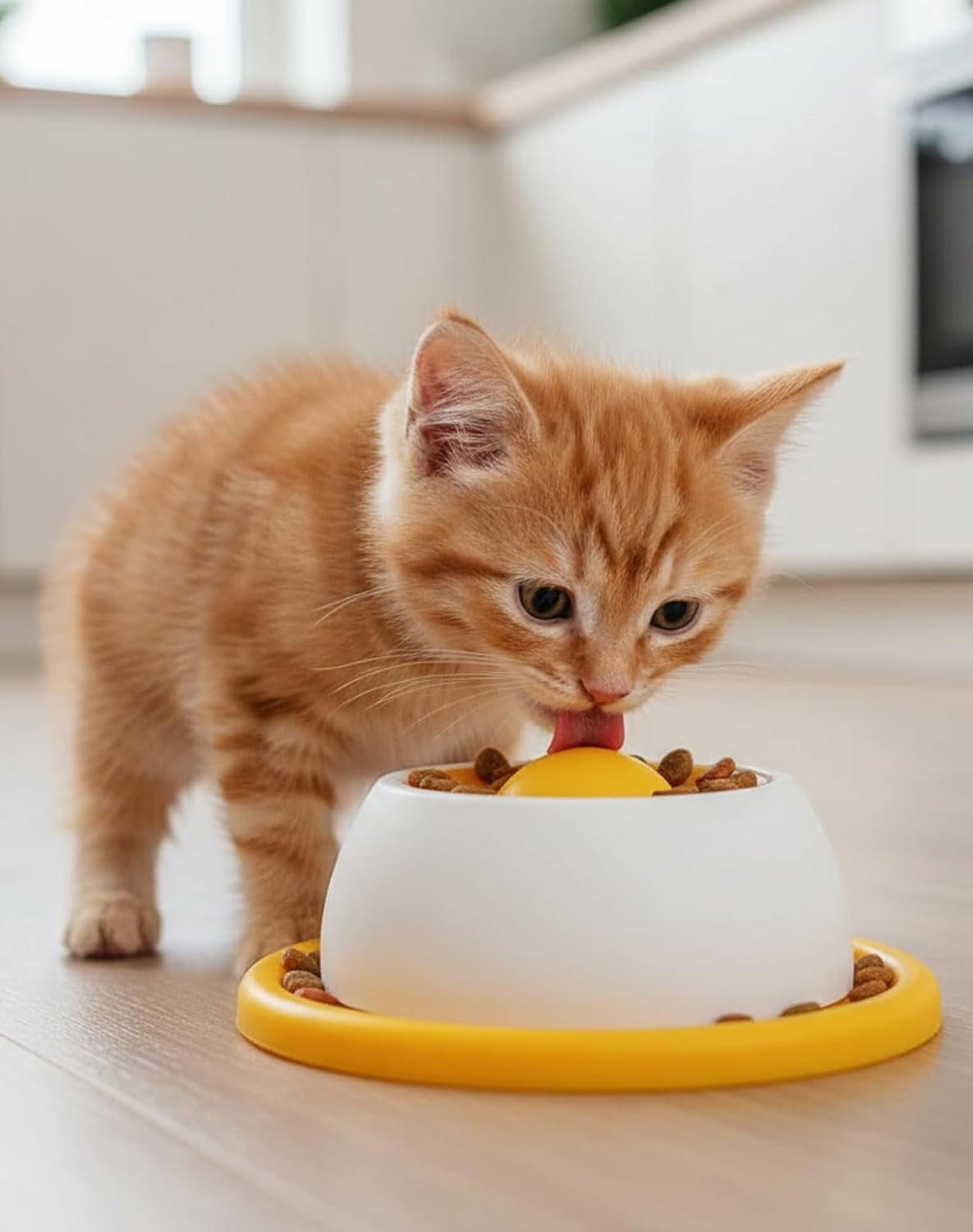 360° Rotating Lick Ball for Dogs and Cats, Interactive Slow Feeder Bowl ...