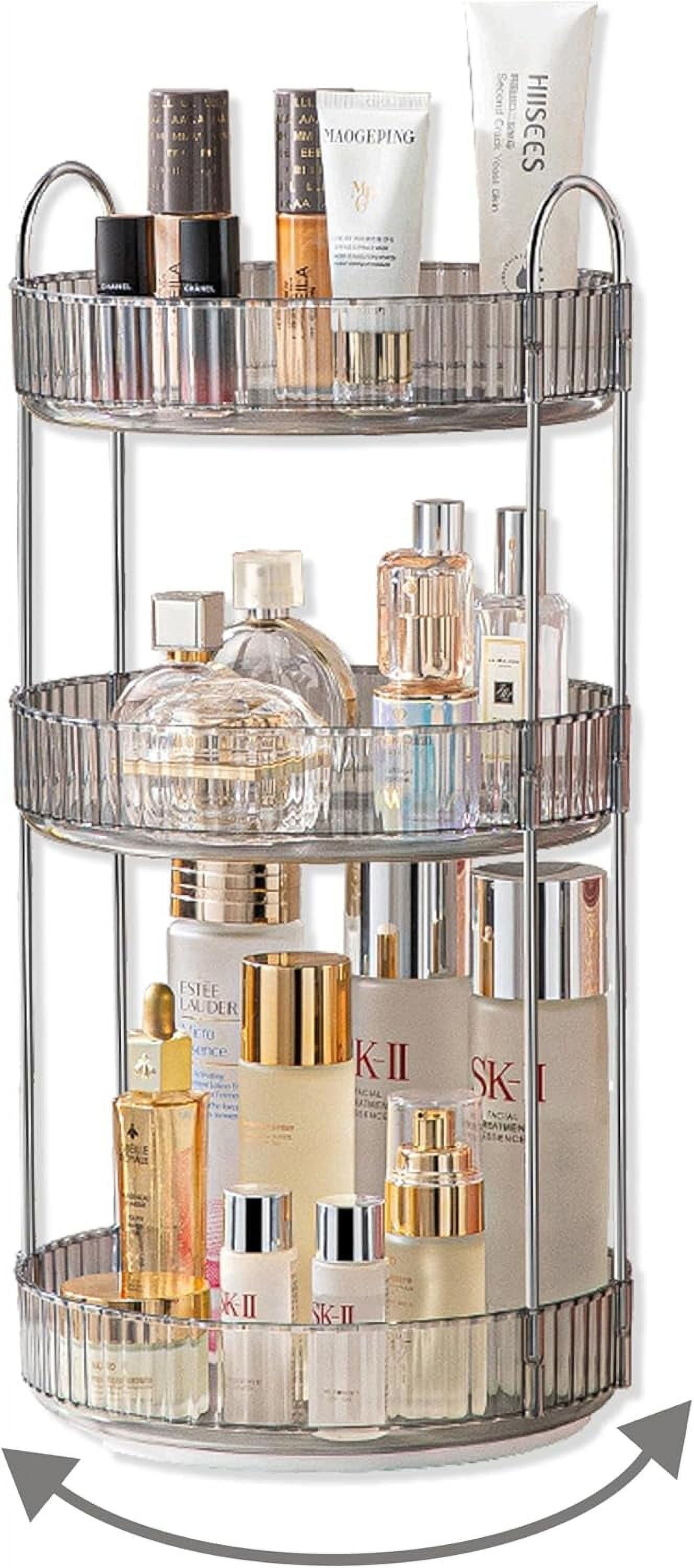 360 Rotating Makeup Organizer,3 Tier Large Capacity Make Up Organizers ...