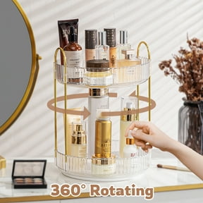 "RIFESHOW Rotating Makeup Organizer, 360-Degree Acrylic Storage, 7 ...