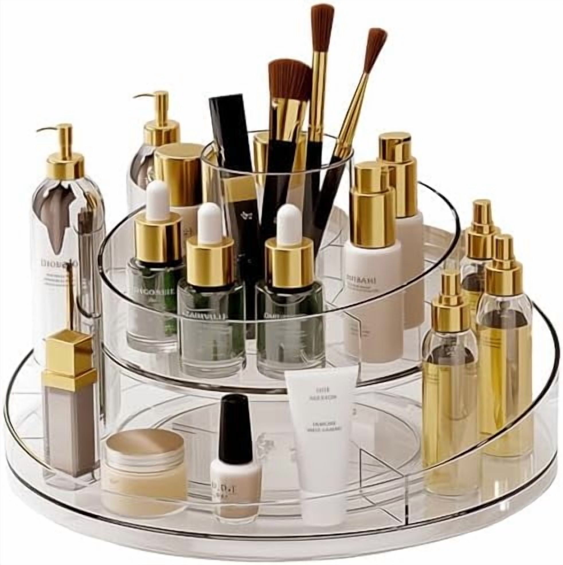 360 Rotating Makeup Organizer, Clear Acrylic Lazy Susan Cosmetic ...