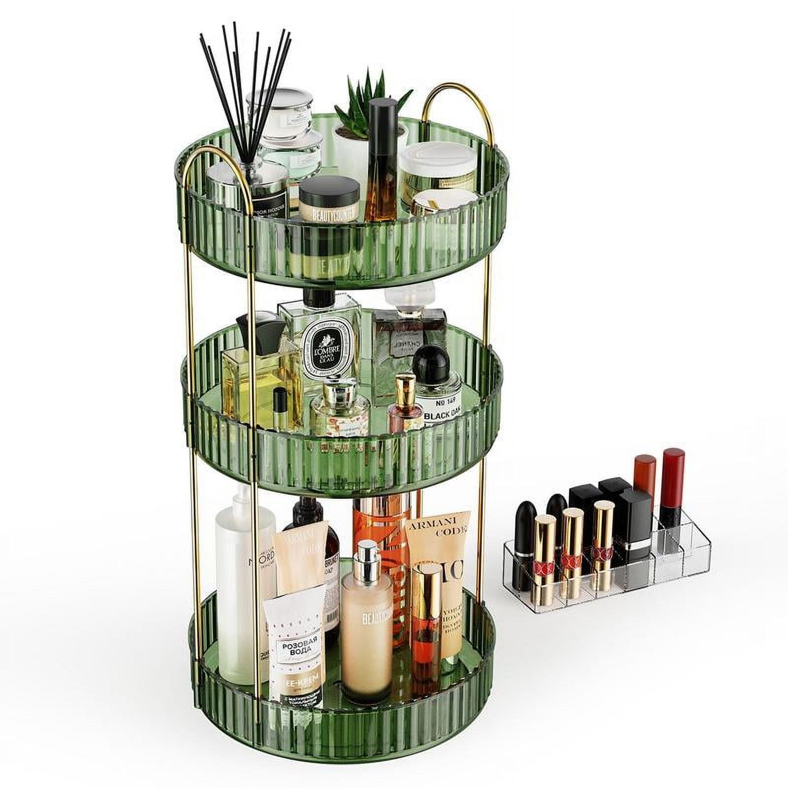 360° Rotating Makeup Organizer - Large Capacity Cosmetic and Skincare ...