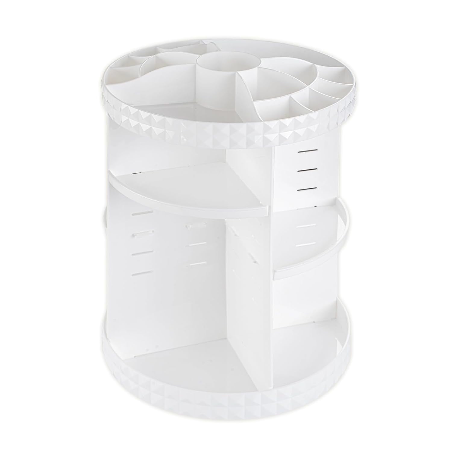 360 Rotating Makeup Organizer Perfume Organizer White Cosmetic Storage ...