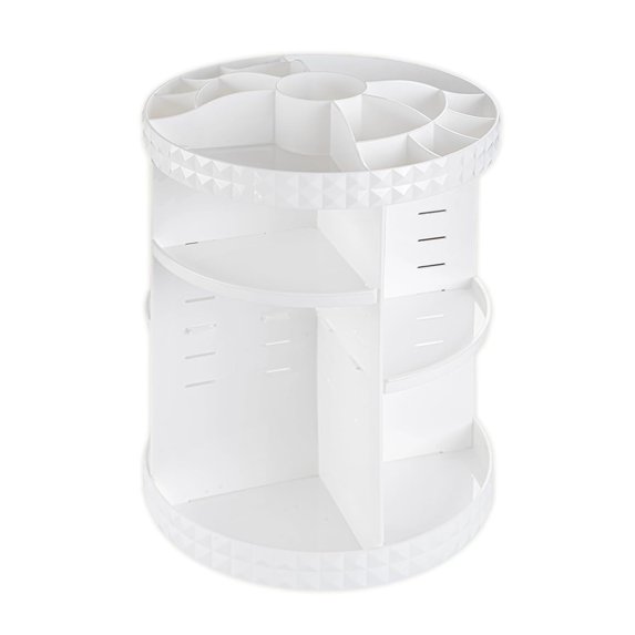 360 Rotating Makeup Organizer Perfume Organizer White Cosmetic Storage ...