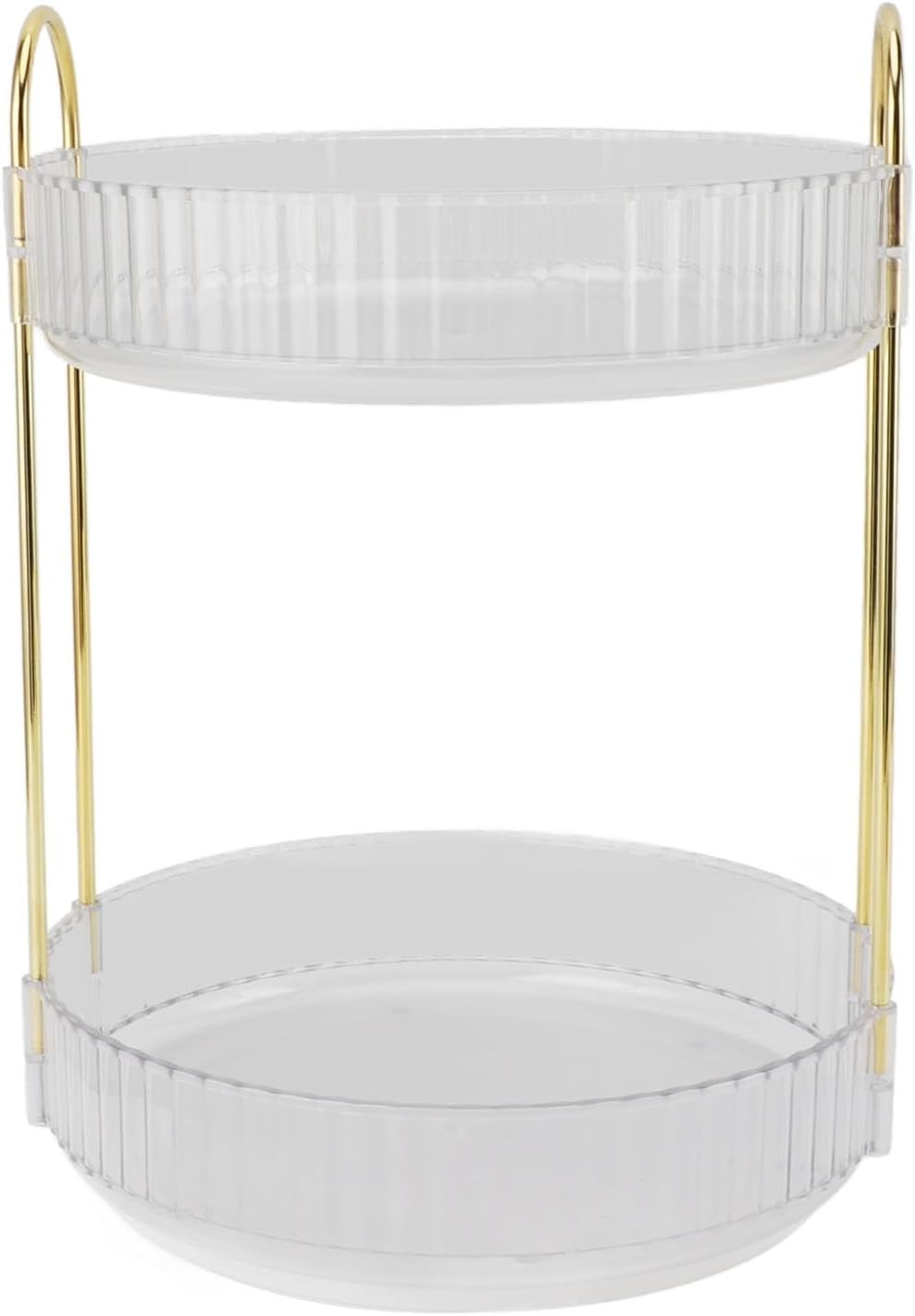 360 Rotating Makeup Organizer Rack,2 Tier Large Capacity Perfume ...