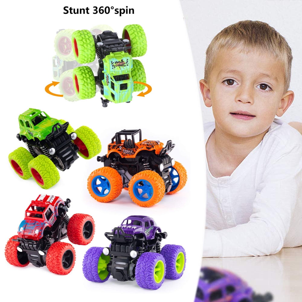 360° Rotating Monster Toys Truck Christmas Gift for Toddlers 1-3,Orange ...