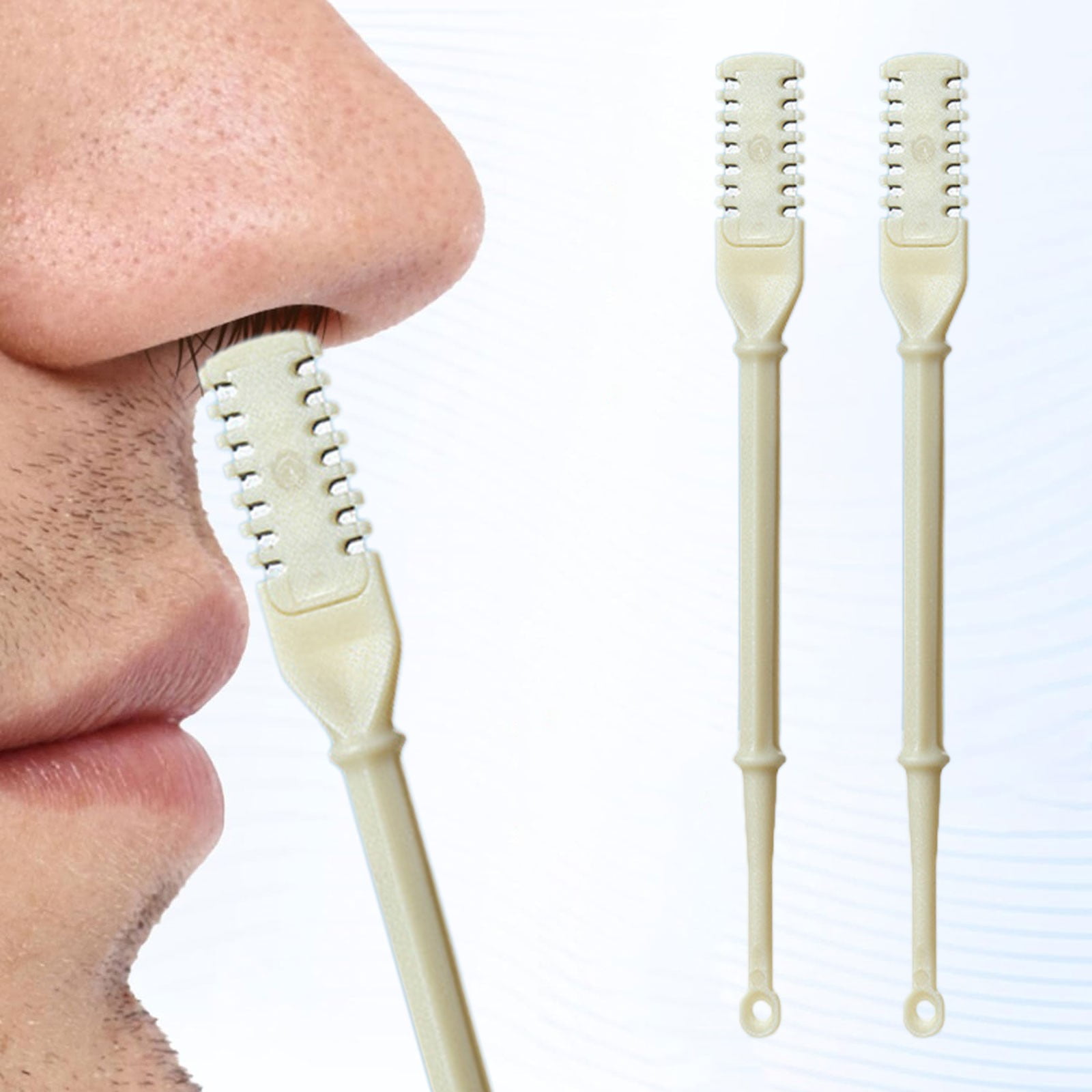 360° Rotating Nose Hair Trimmer for Men & Women, 2 in 1 Stainless Steel ...