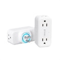 360 Rotating Outlet Extender 2 Pack, 4 AC Plug Adapter, 900 Joules Sur ...