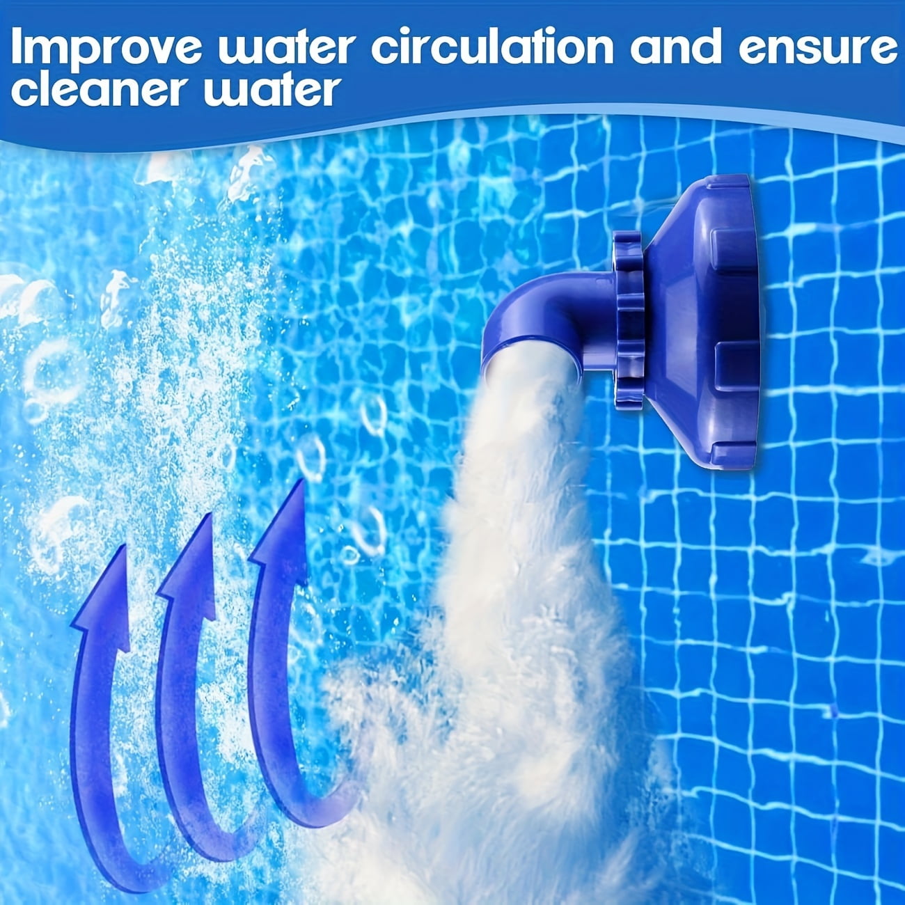 360° Rotating Pool Nozzle with Thread Seal - Reusable Plastic Accessory ...