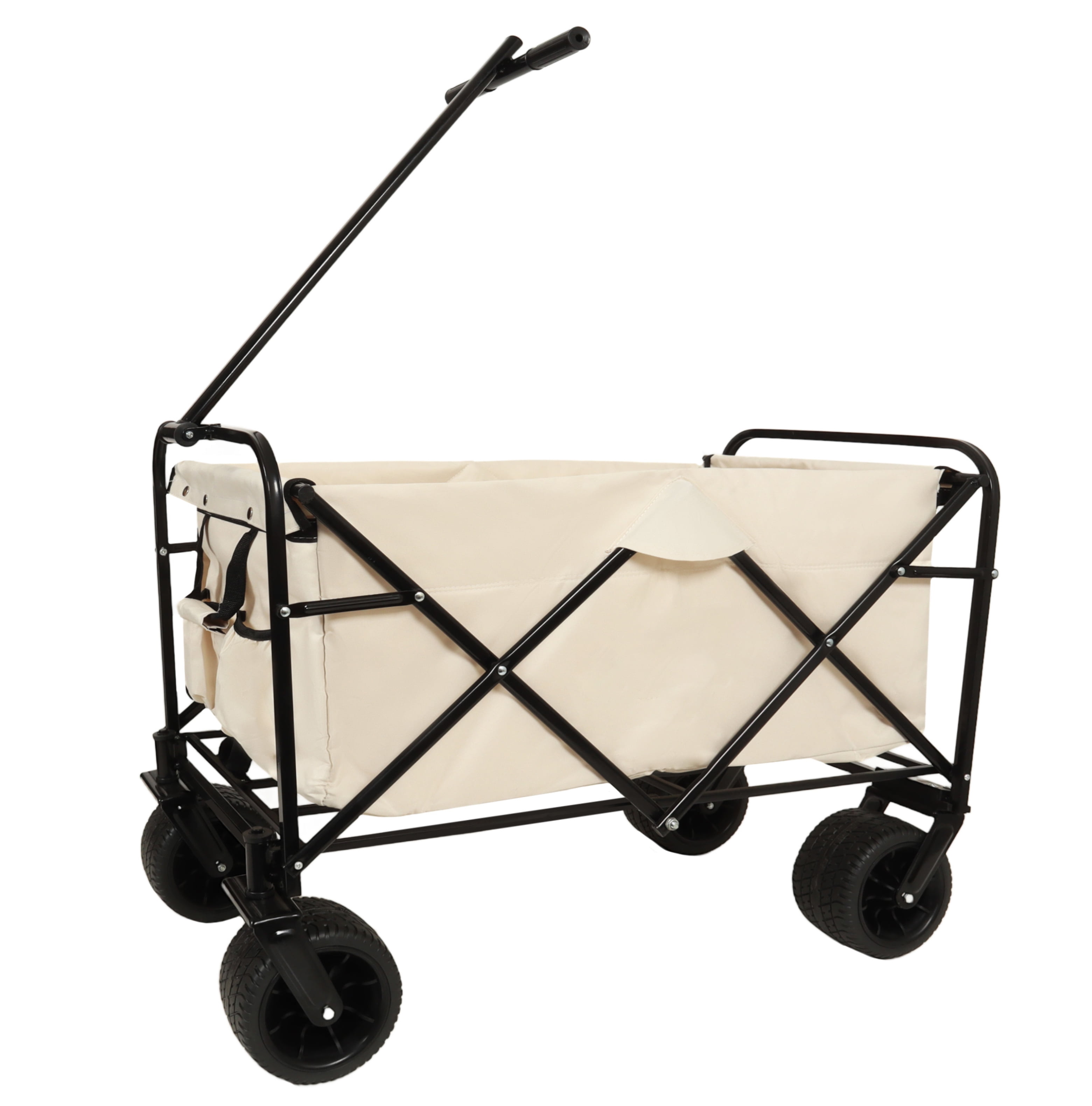 360° Rotating Rear Wheel Heavy-Duty Folding Wagon – Multi-Use Garden ...