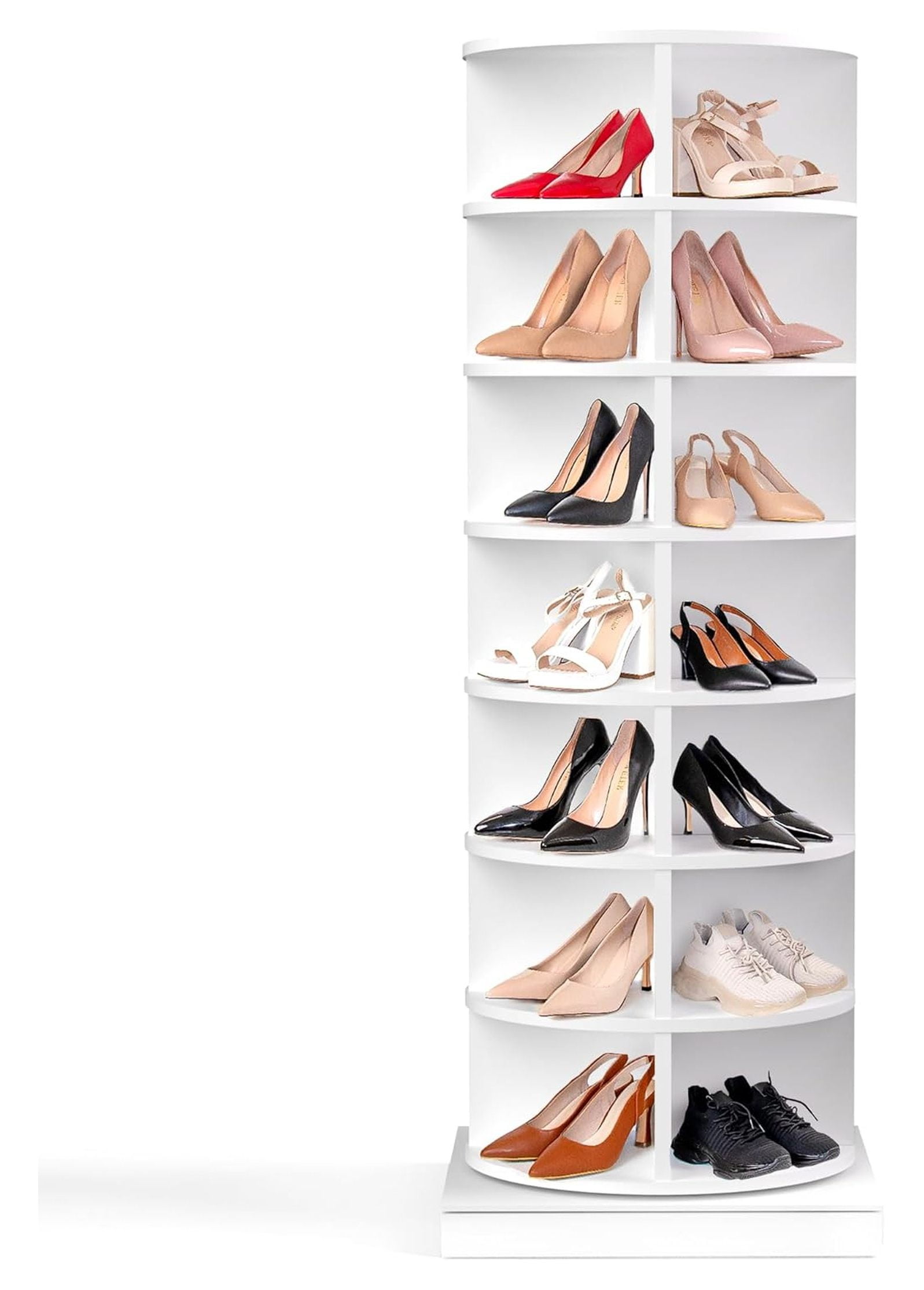 360° Rotating Shoe Rack 7-Tiers Organizer Spinning shoe rack, Rotating ...