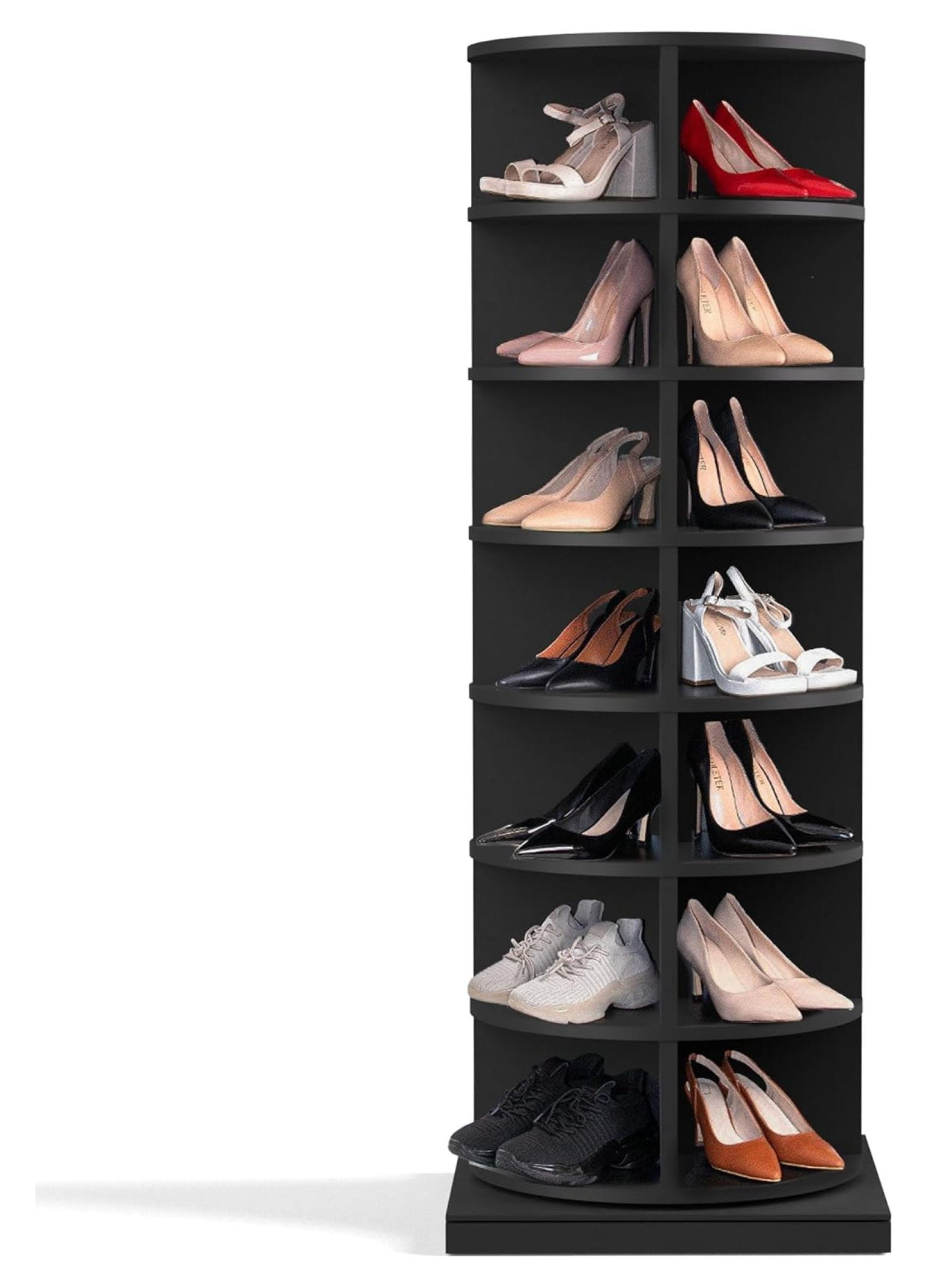 360° Rotating Shoe Rack 7-Tiers Organizer Spinning shoe rack, Rotating ...