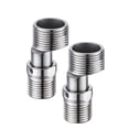 360 Rotating Shower Faucet Adapters Stainless Steels Angled Curved Foot ...