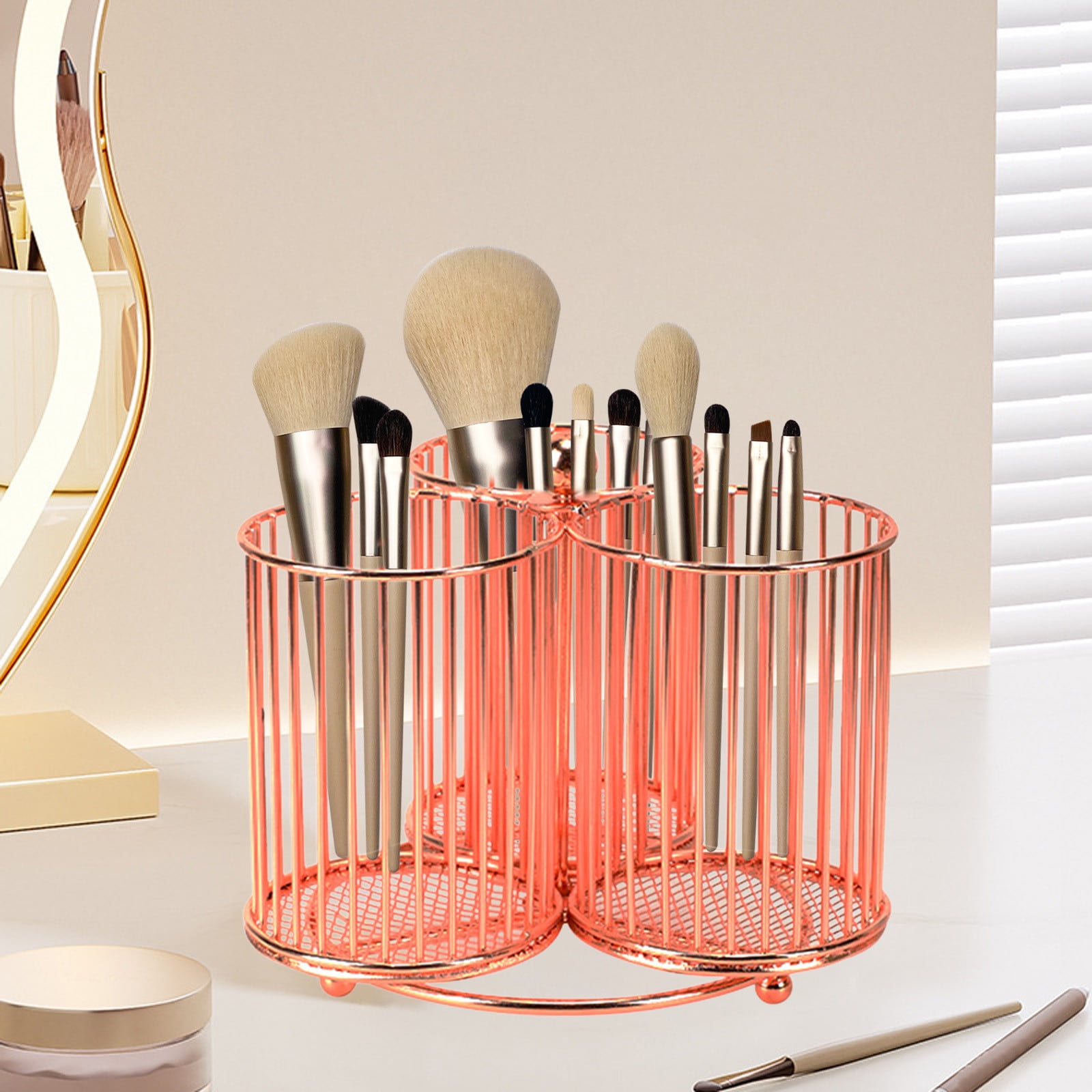 360° Rotating Silverware Utensil Caddy Holder - 3 Compartment Rotating ...