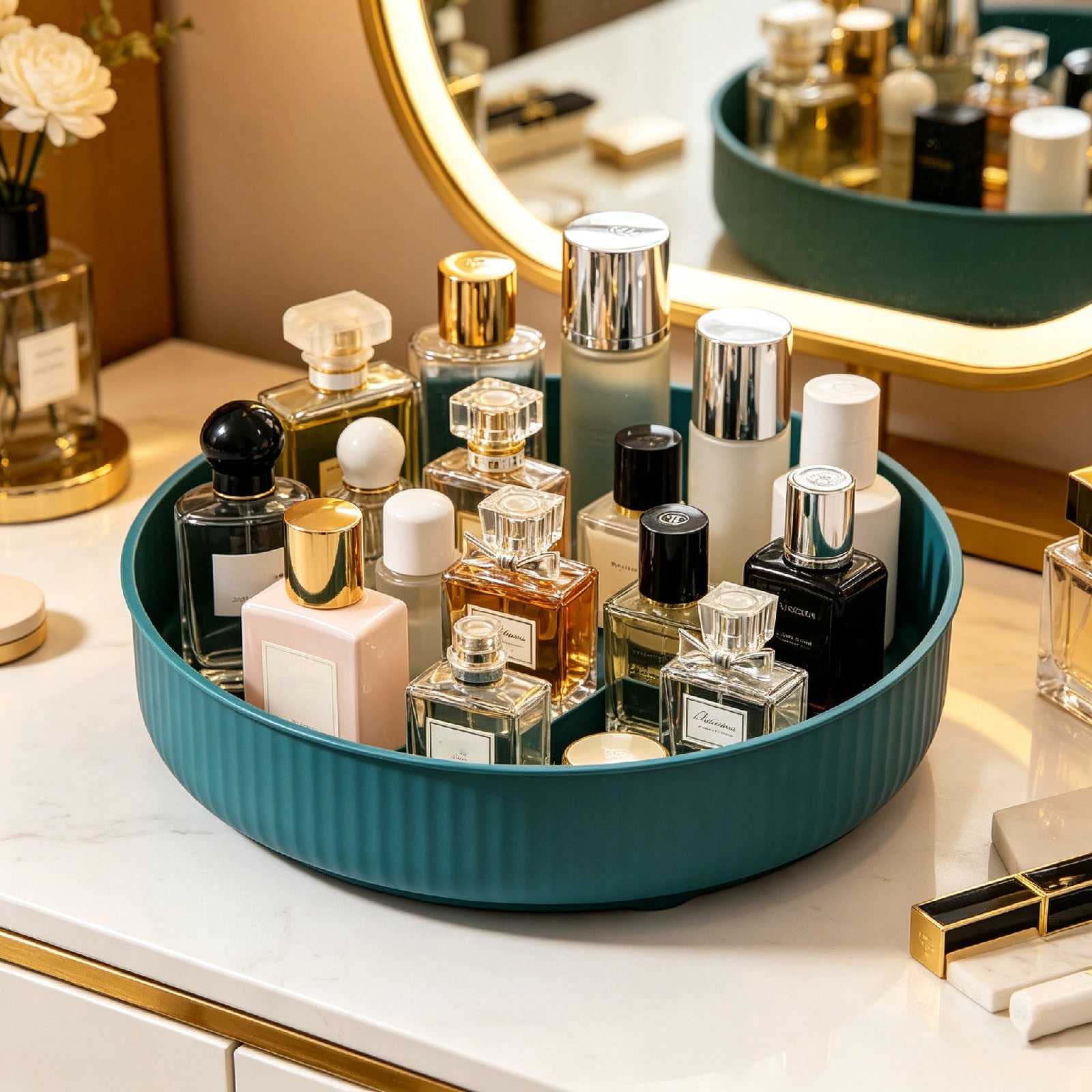 360° Rotating Spice Rack, Countertop Plastic Storage Tray, Multi ...