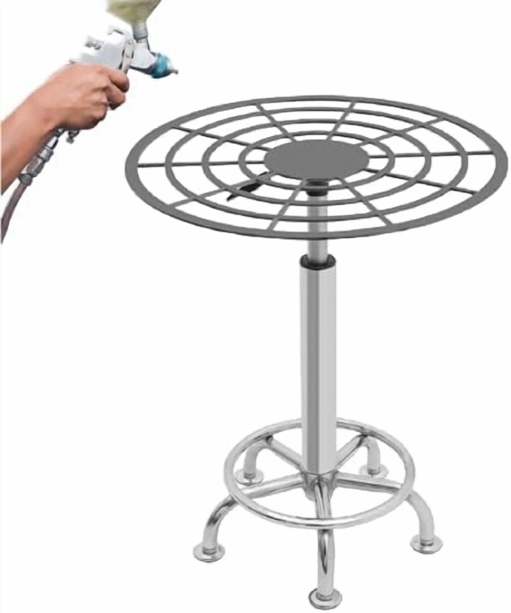 360° Rotating Spray Paint Rack, 23.6-31.5in Height Adjustable Stable ...
