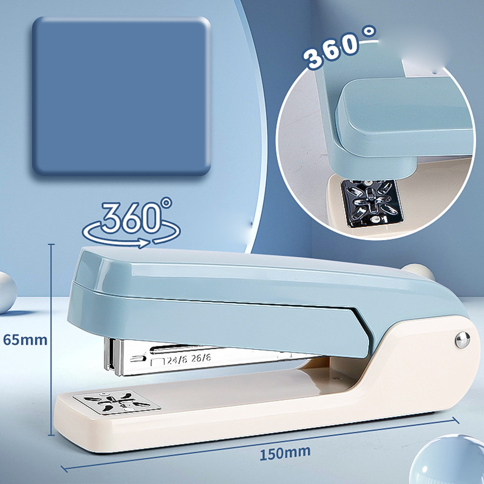 360 Rotating Stapler Swing Arm Swivel Stapler 360 Rotate Desktop ...