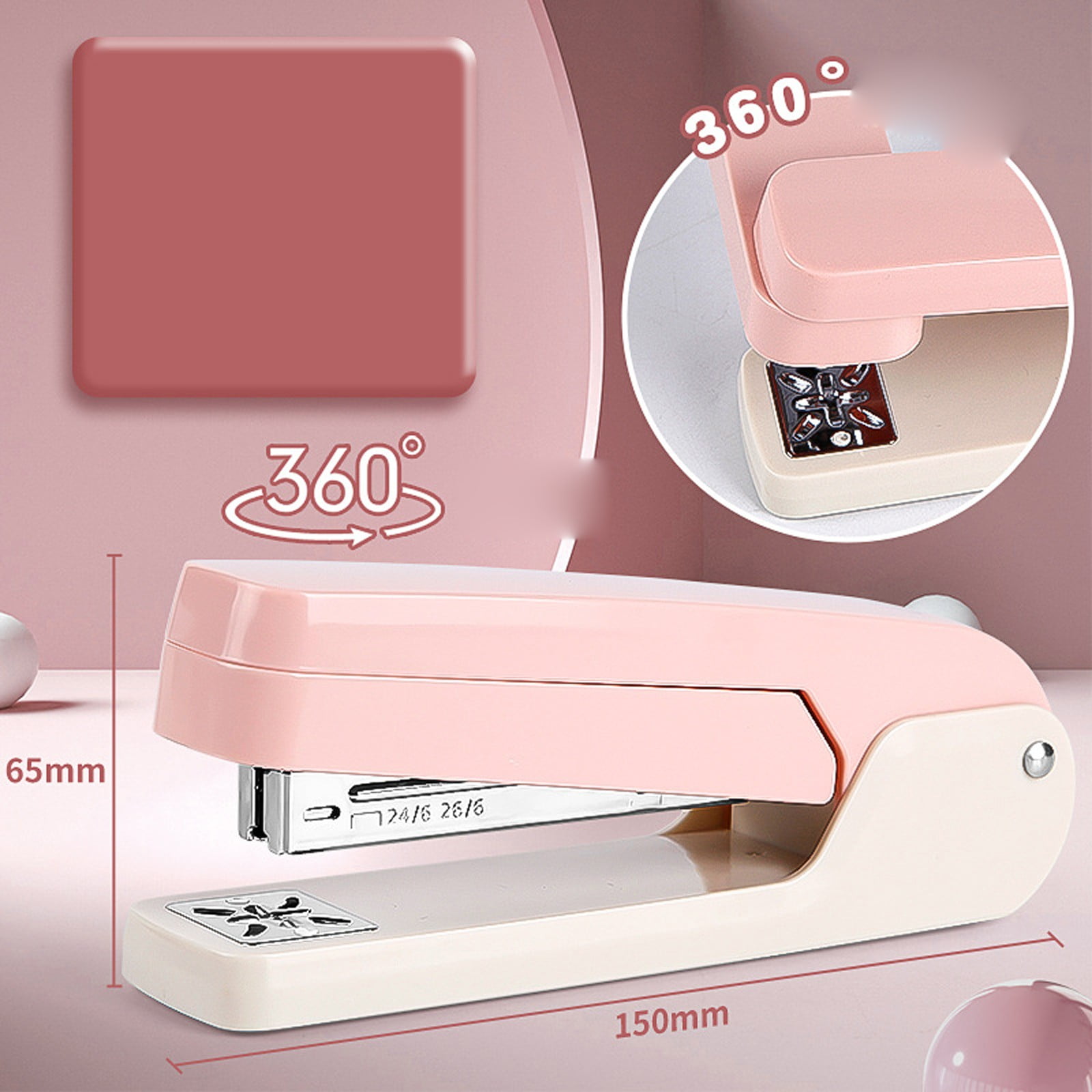 360 Rotating Stapler Swing Arm Swivel Stapler 360 Rotate Desktop ...