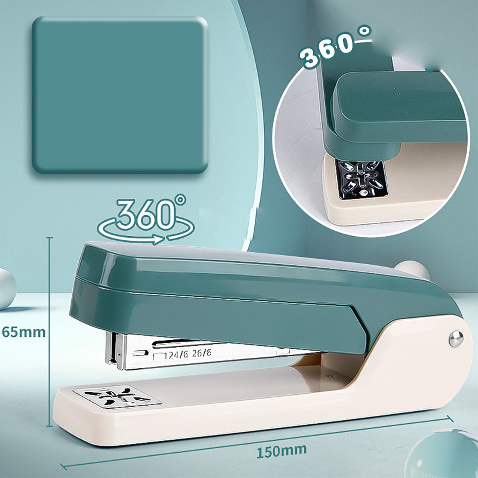 360 Rotating Stapler | Swing Arm Swivel Stapler for Book Binding | 20 ...