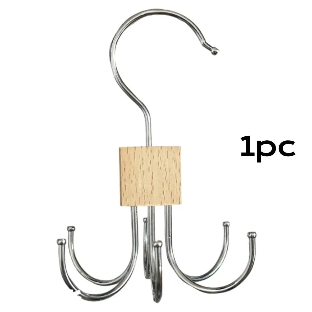 360 ° Rotating Storage Hanger Hook Multi-Claw Bag Metal Belts Rack ...