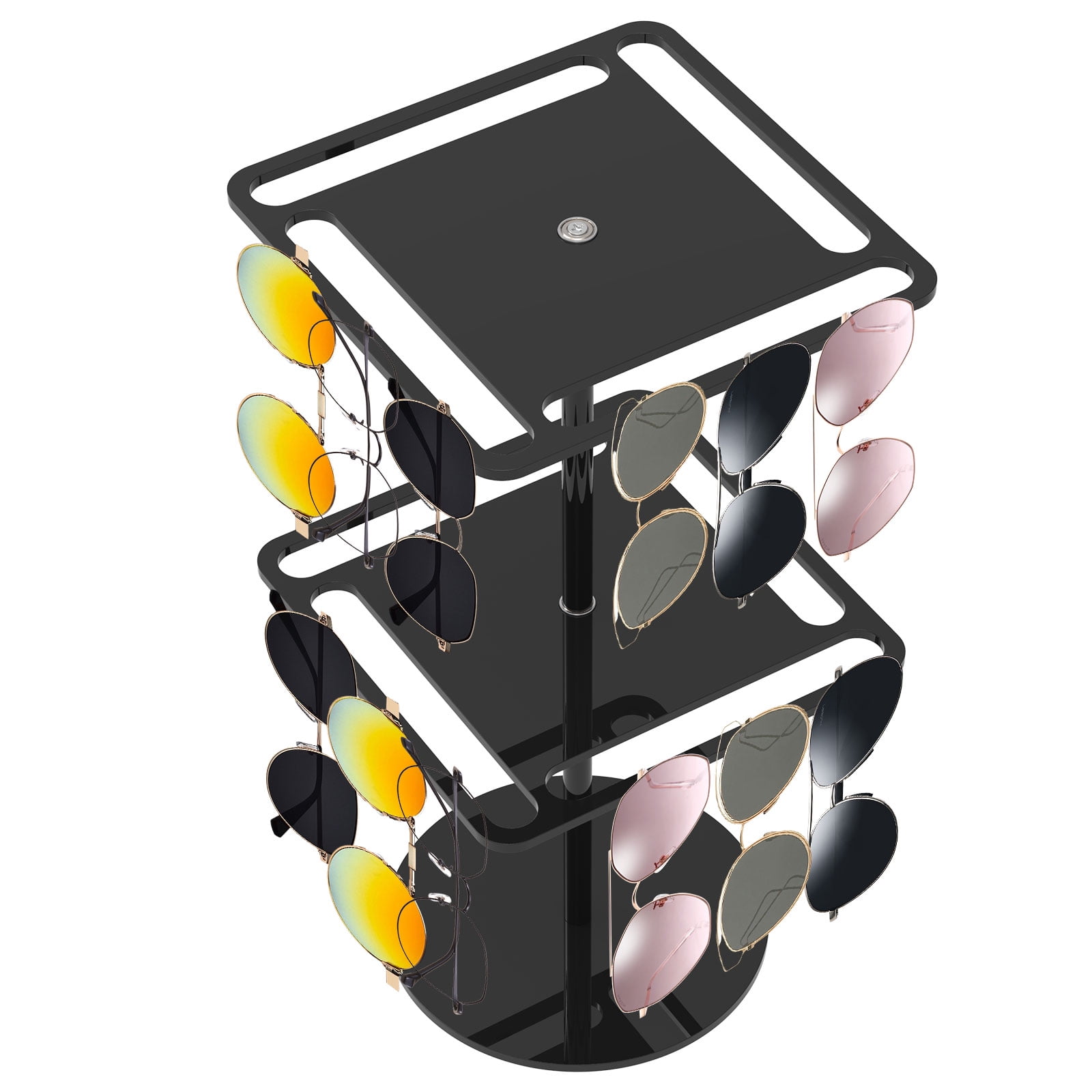 360° Rotating Sunglasses Organizer Acrylic Sunglasses Holder Single ...