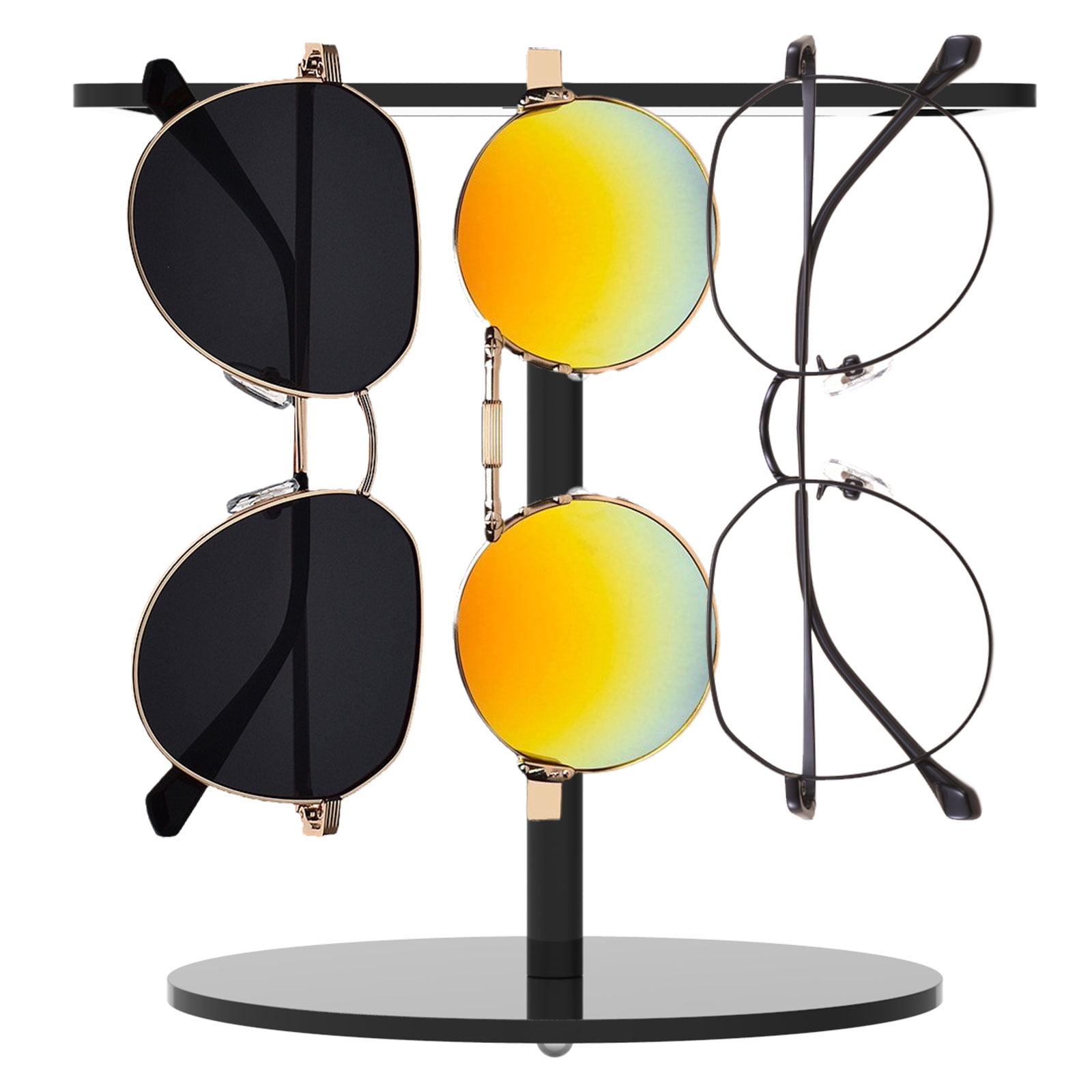 360° Rotating Sunglasses Organizer Acrylic Sunglasses Holder Single ...