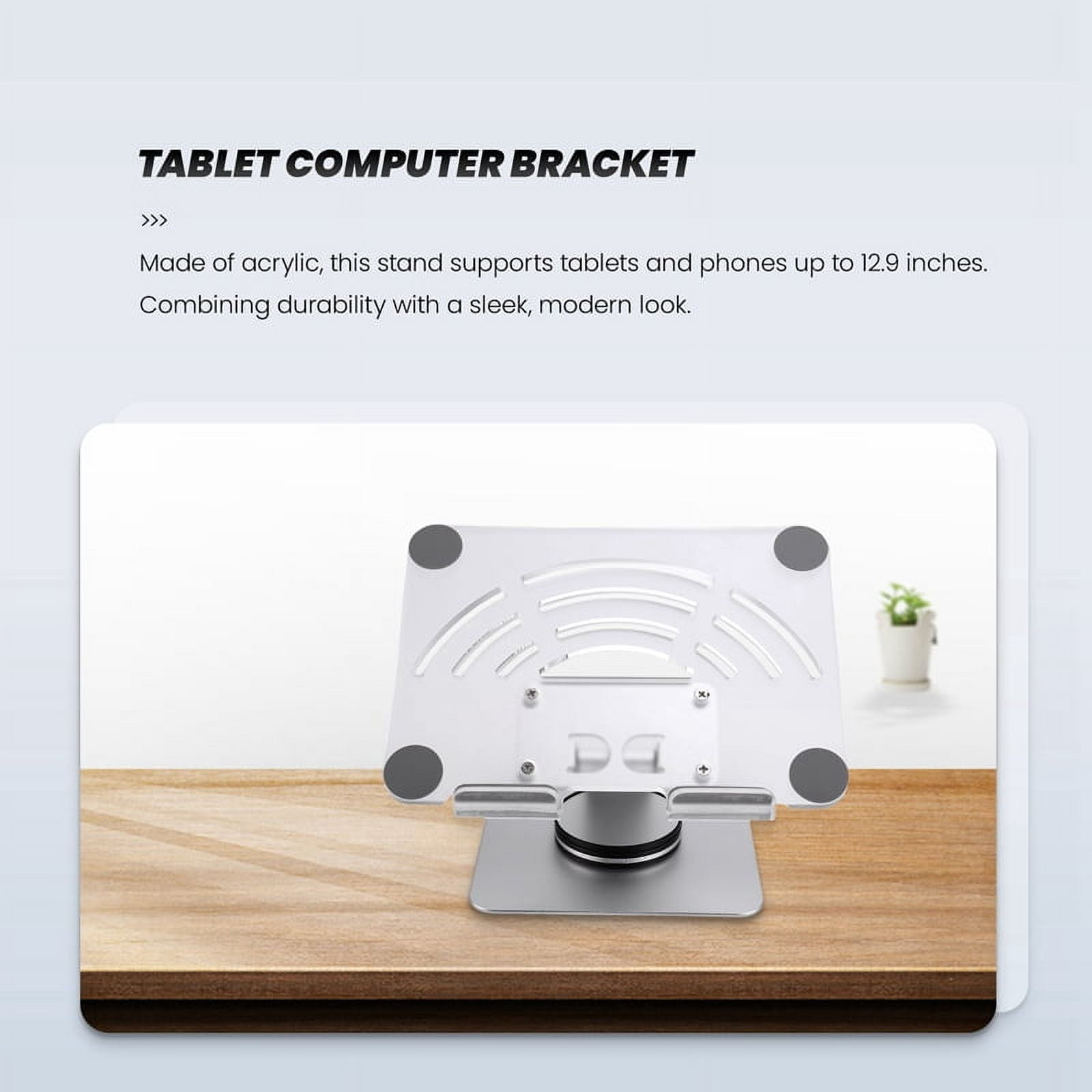 360° Rotating Tablet Stand Adjustable Portable Acrylic Desktop Stand ...