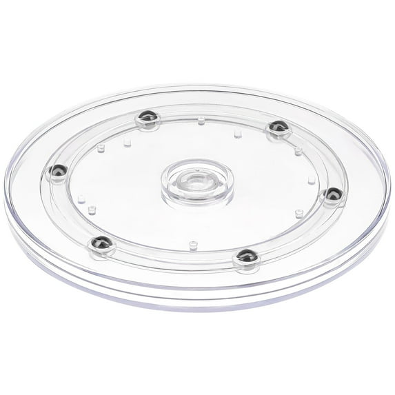 360 Rotating Turntable Display Stand Acrylic Round Platter Practical ...