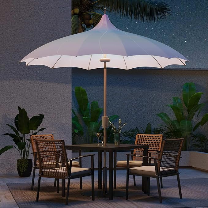 360° Rotation 9FT Cantilever Umbrella with Base - Patio Umbrellas ...