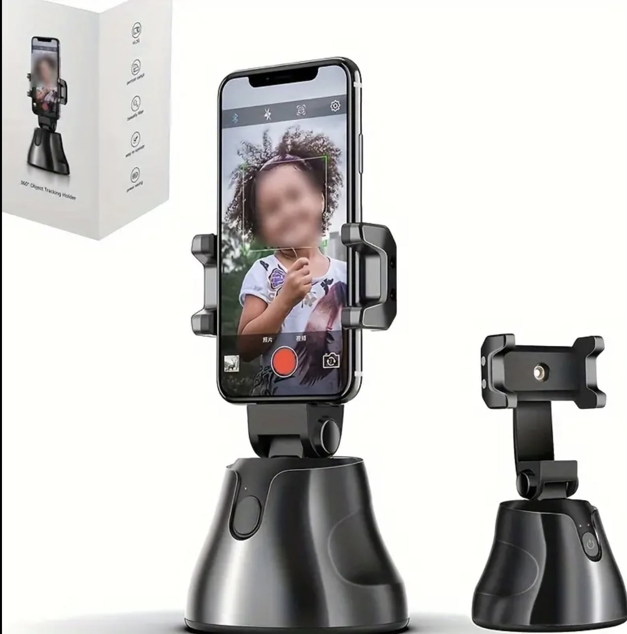 360 Rotation Auto Tracking Phone Holder Tripod Selfie Stick With Remote,Smart Following Face And ...