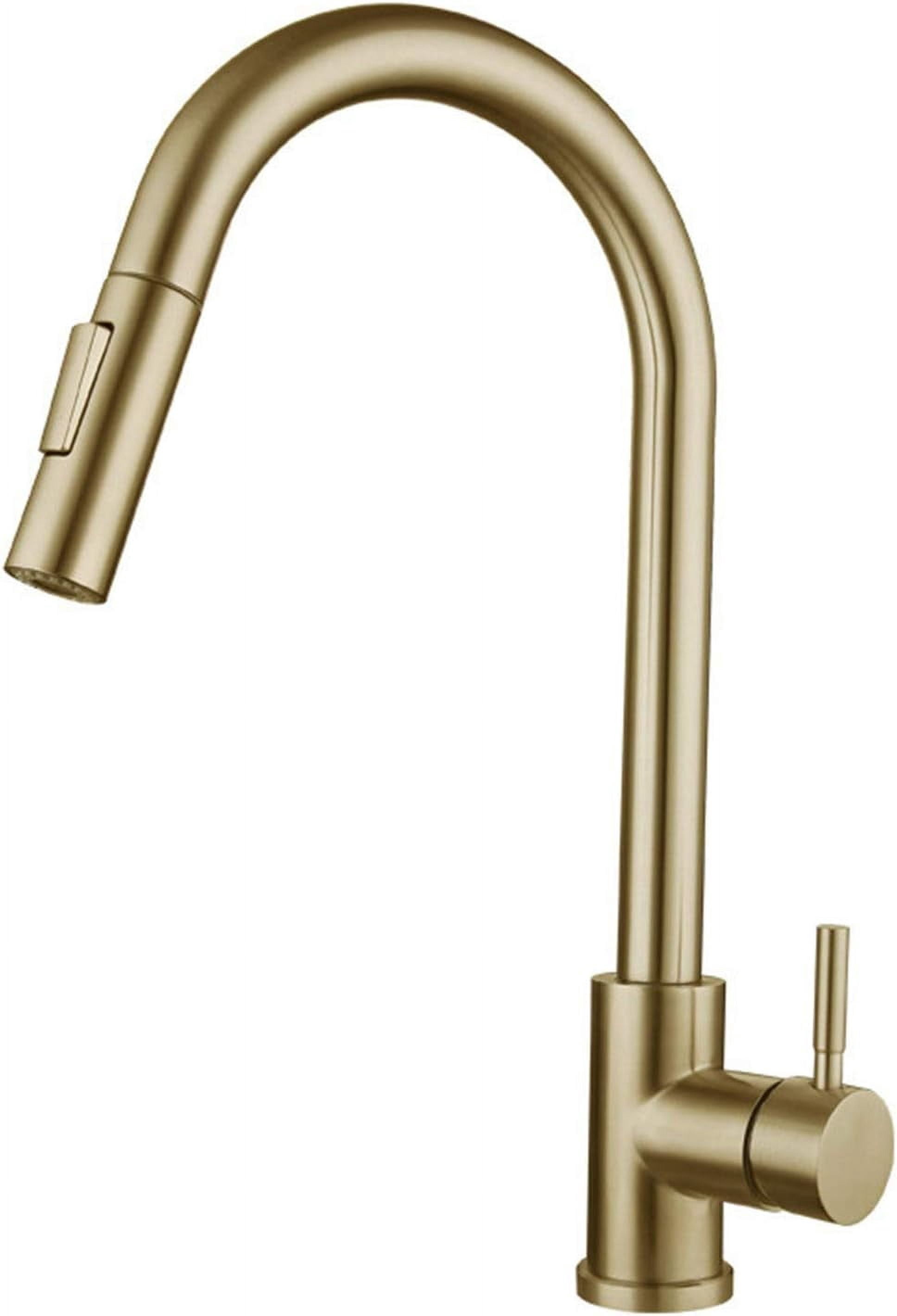 360°Rotation Faucet, Single Handle High Arc Pull-Out Kitchen Faucet ...