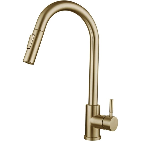 360°Rotation Faucet, Single Handle High Arc Pull-Out Kitchen Faucet ...