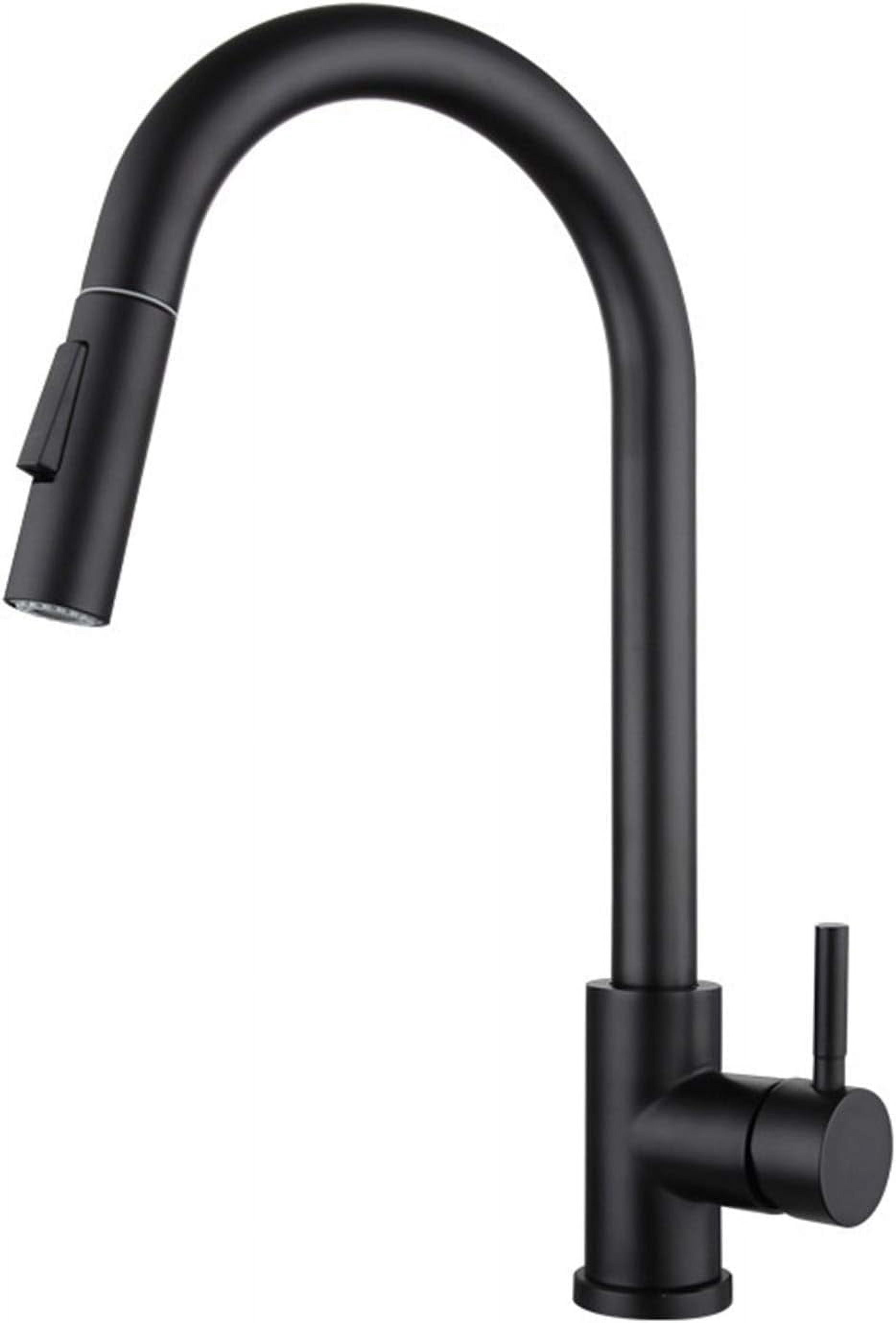 360°Rotation Faucet, Single Handle High Arc Pull-Out Kitchen Faucet ...