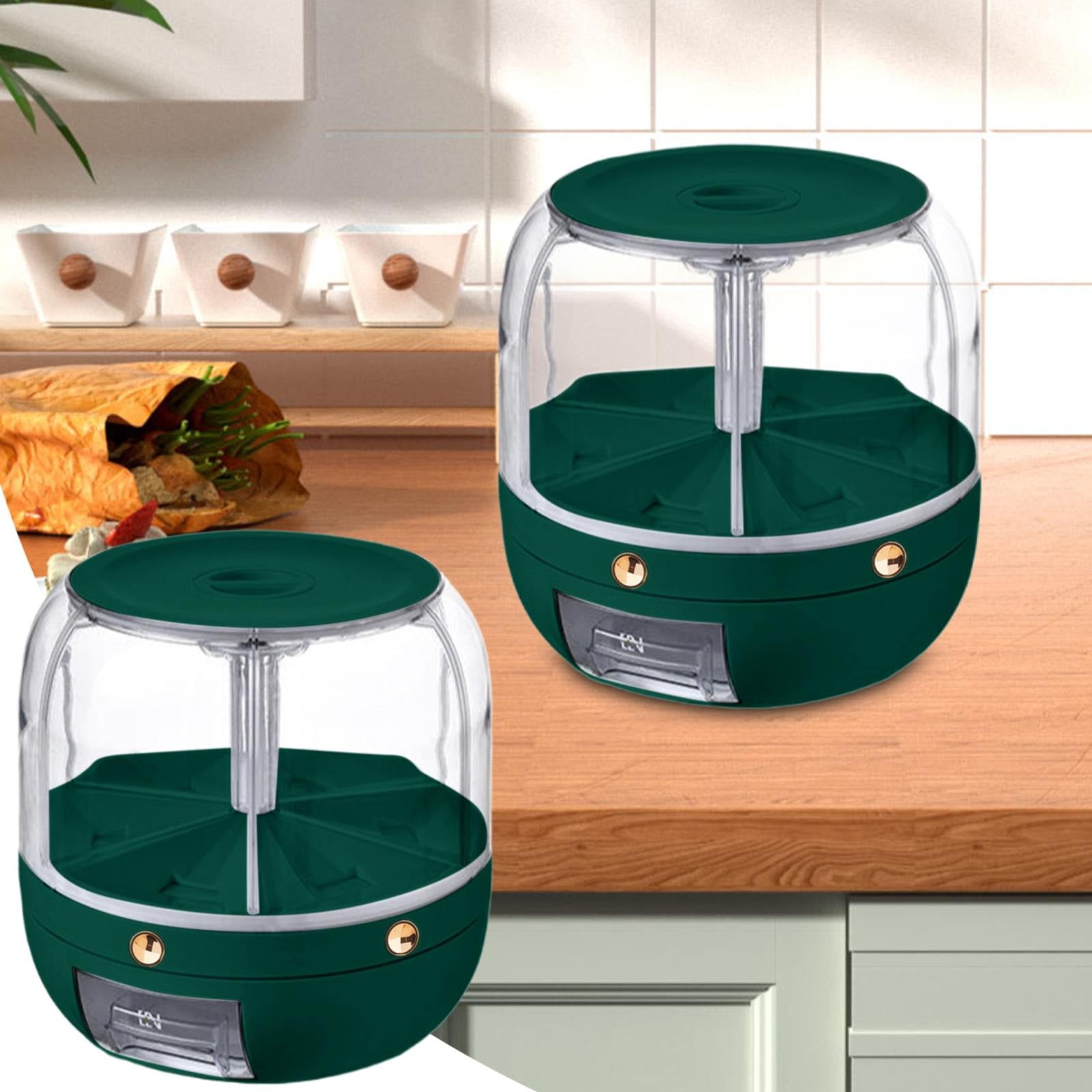 360 Rotation Grain Dispenser For Pantry, One-Click Cereal Storage ...