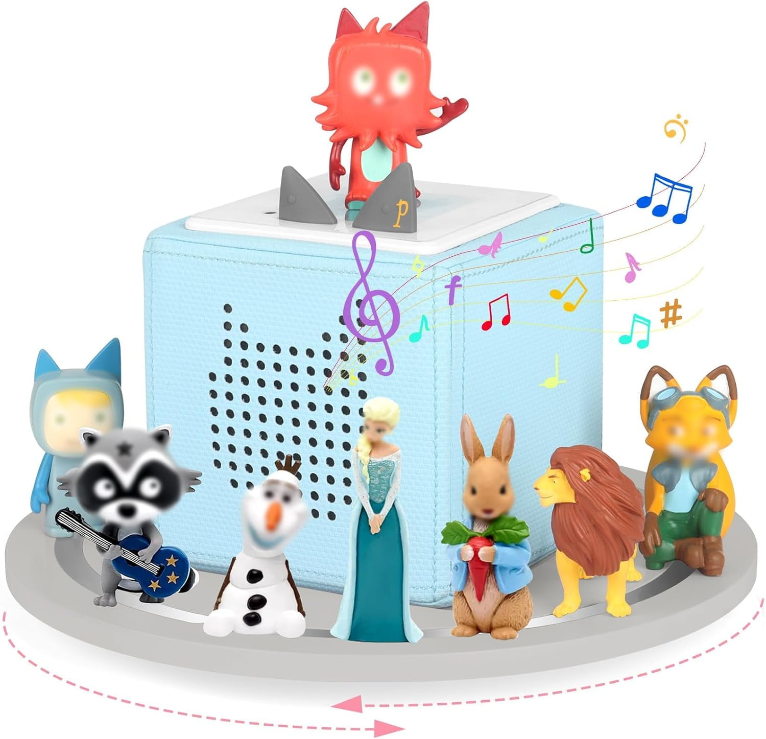 360° Round Turntable for Tonies Box Organizer Storage Shelf Wall ...