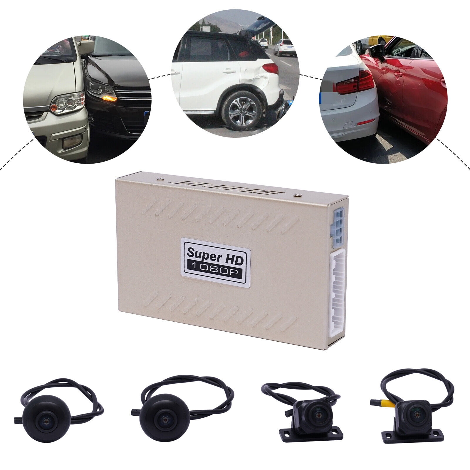 360° Seamless Surround View Digital Video Recorder Car DVR HD CMOS ...