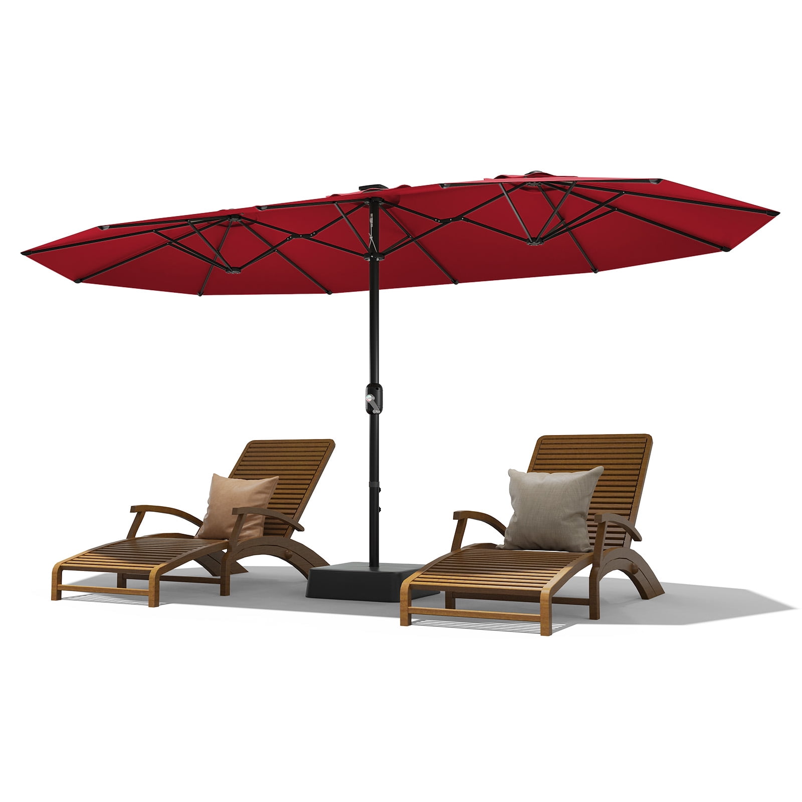 360° Shade Double-Sided Patio Umbrella - 15FT Extra Large, UV Blocking ...