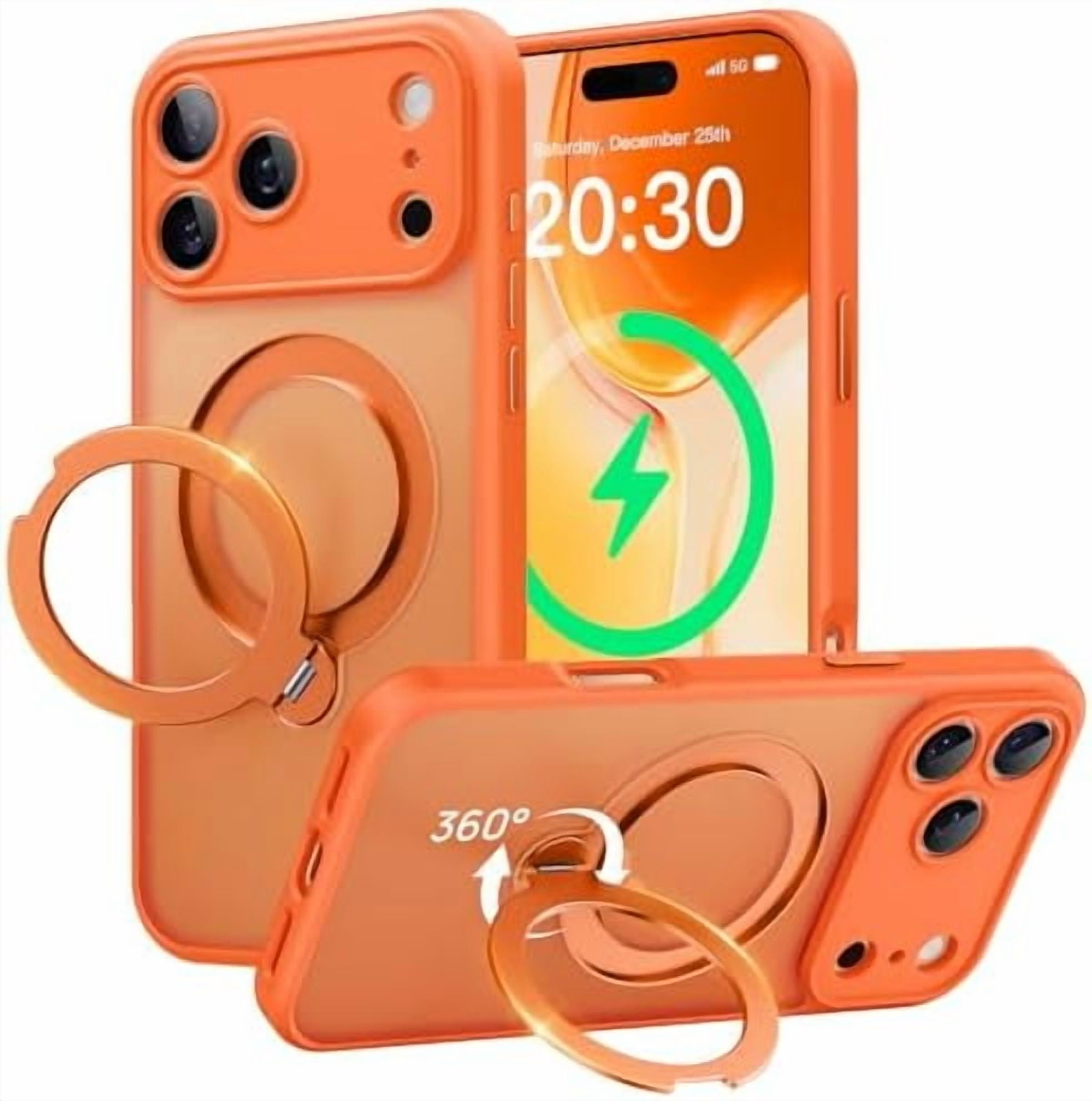 360° Spin Magnetic Stand for iPhone 17 Pro Max Case, [Fit for MagSafe ...