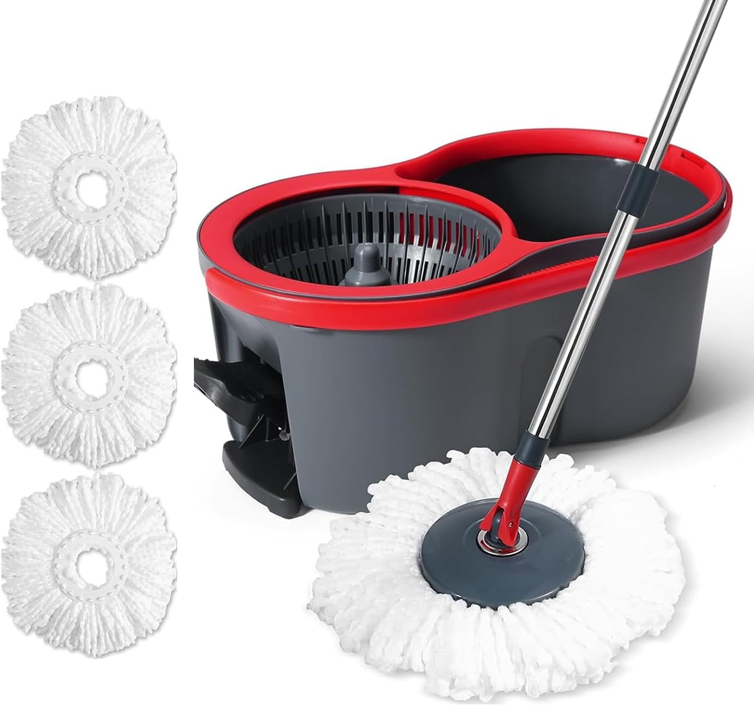 360? Spin Mop and Bucket Set Quick-Dry Technology,Mop and Bucket with ...
