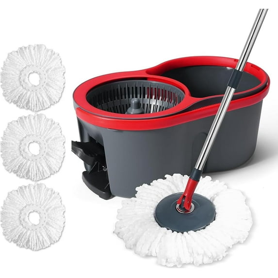 360? Spin Mop and Bucket Set Quick-Dry Technology,Mop and Bucket with ...