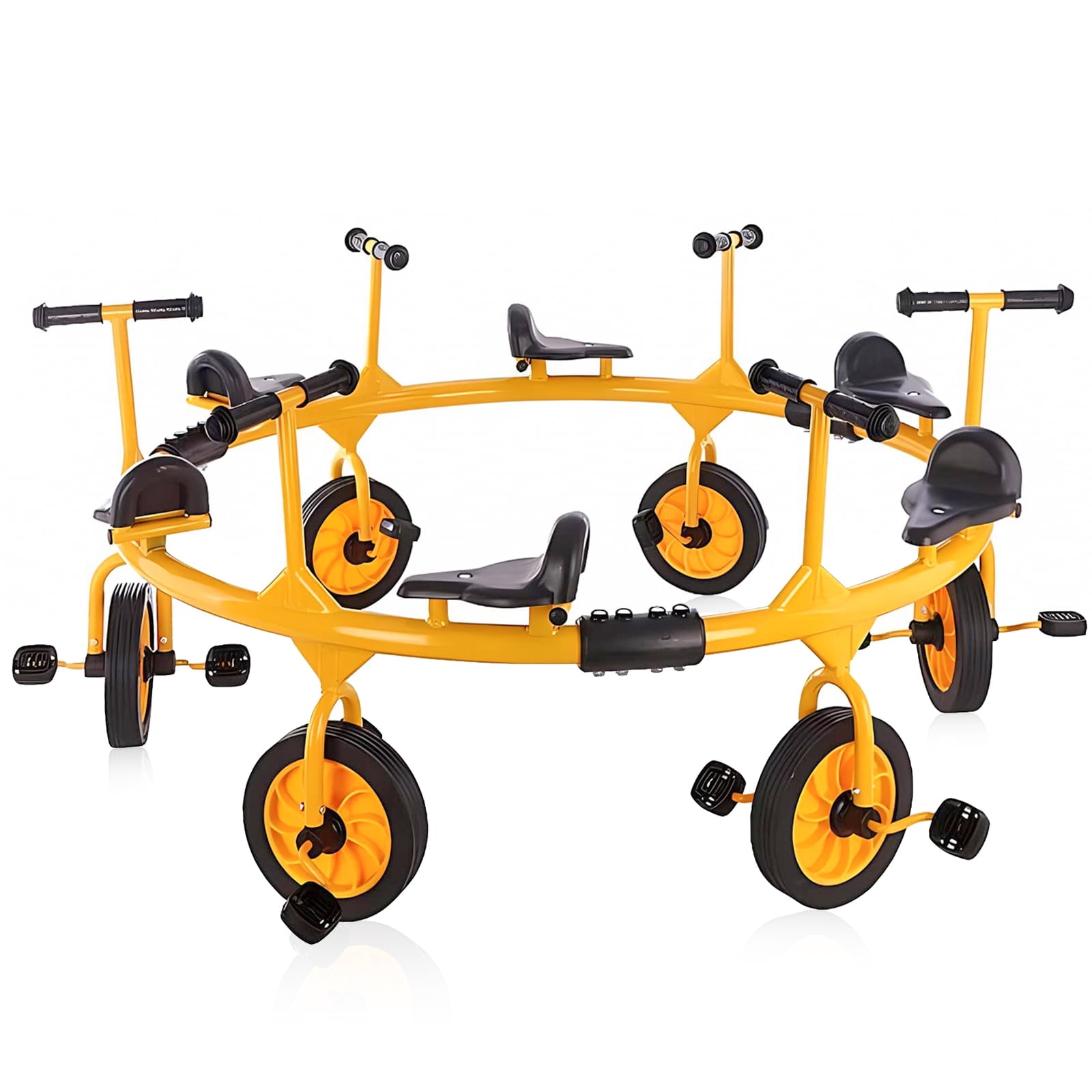 360° Spin Toddler Tricycle with 6 Seats, Kids Pedal Tricycle for ...