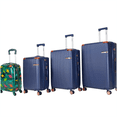 360° Spinner Wheel Hard Shell Luggage Set, 4-Piece Blue ABS Suitcase ...