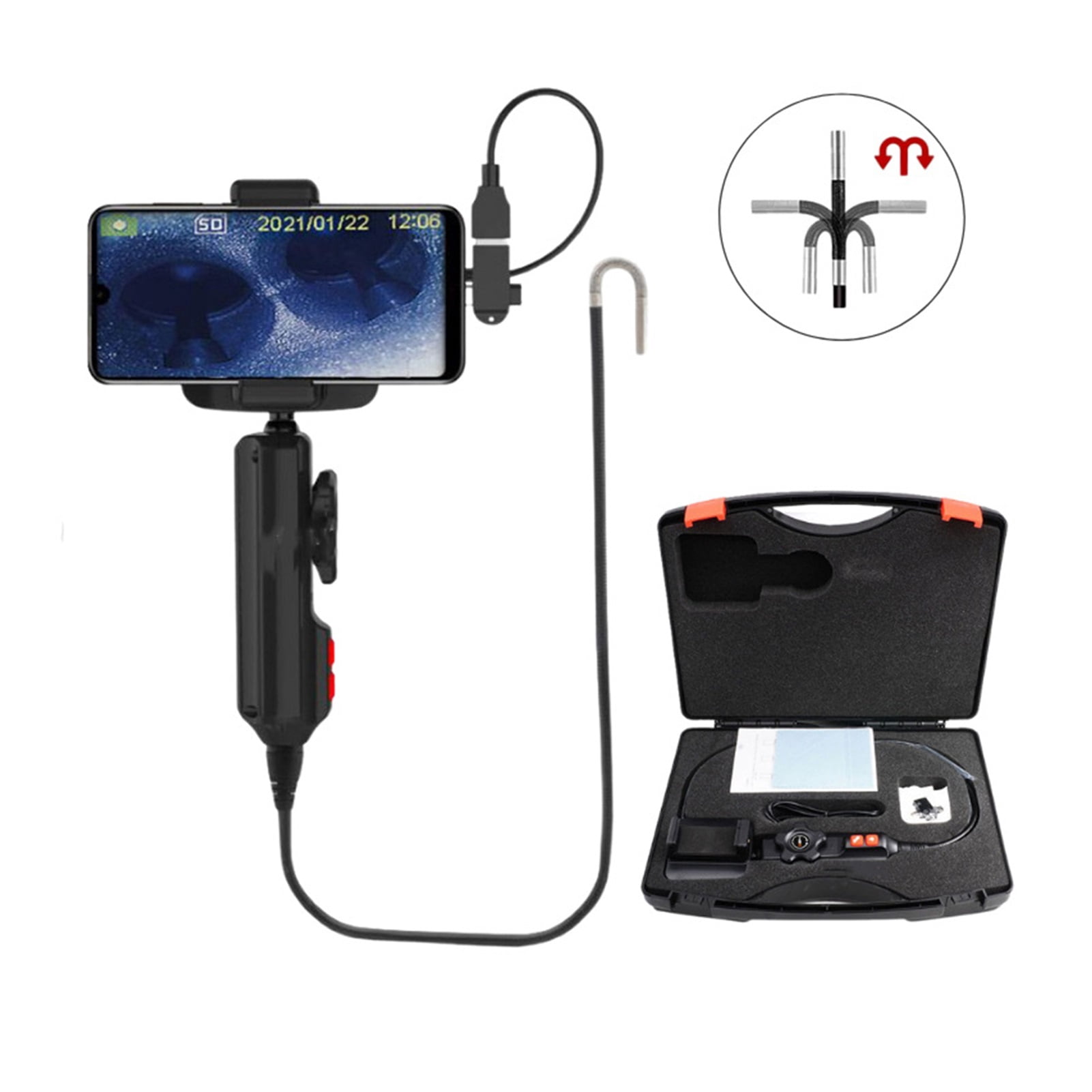 360 Steering Endoscope 6.0mm80cm Hard Wire Rotatable Endoscope Probe ...