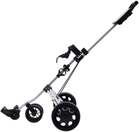 360 Swivel 3 Wheel Push Pull Golf Cart,Lightweight Aluminum Collapsible ...