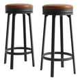 360° Swivel Bar Stools Set – 30" Counter Height, Backless Round PU ...